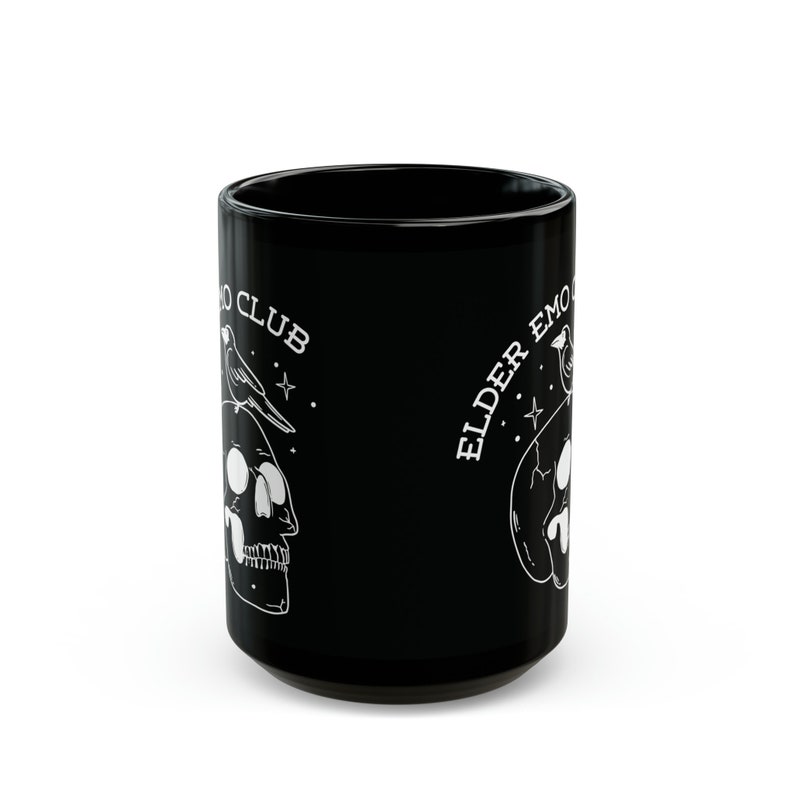 Elder Emo Club Black Mug (11oz, 15oz), Elder Emo Mug, Emo Mug, Emo Gift ...