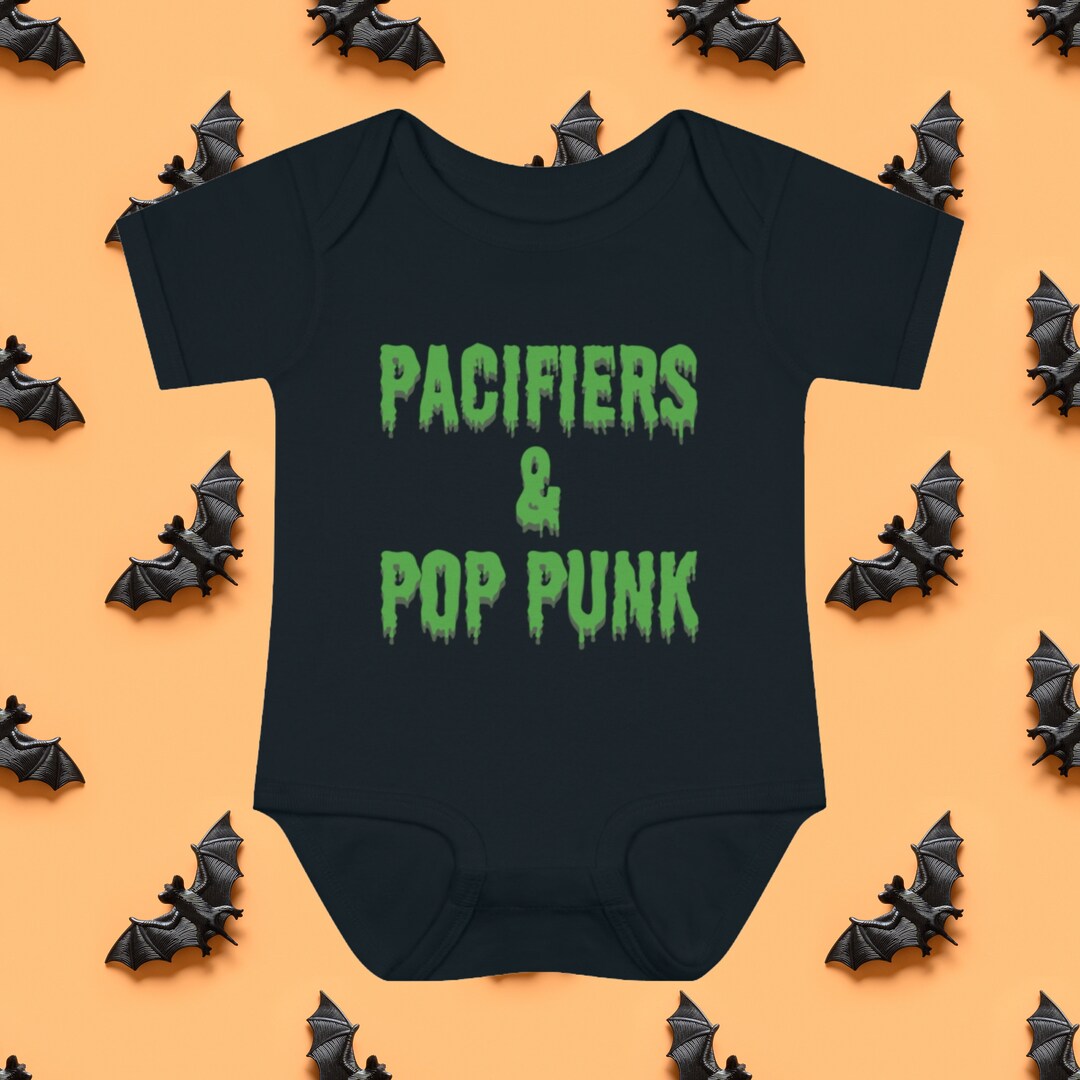 Pacifiers and Pop Punk Bodysuit, Pop Punk Baby Clothes, Emo Baby ...