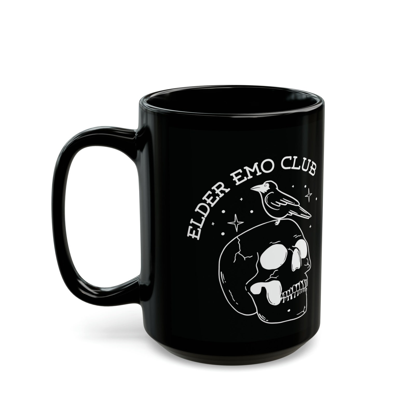 Elder Emo Club Black Mug (11oz, 15oz), Elder Emo Mug, Emo Mug, Emo Gift ...