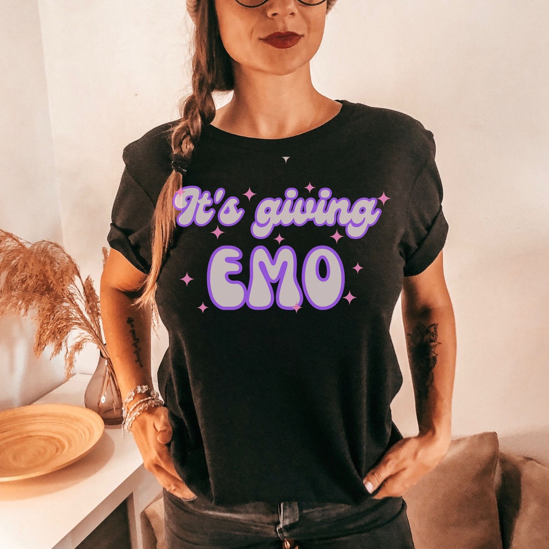 It's Giving Emo Tee, Elder Emo Shirt, Emo Clothes, Emo Mom Shirt, Not A ...
