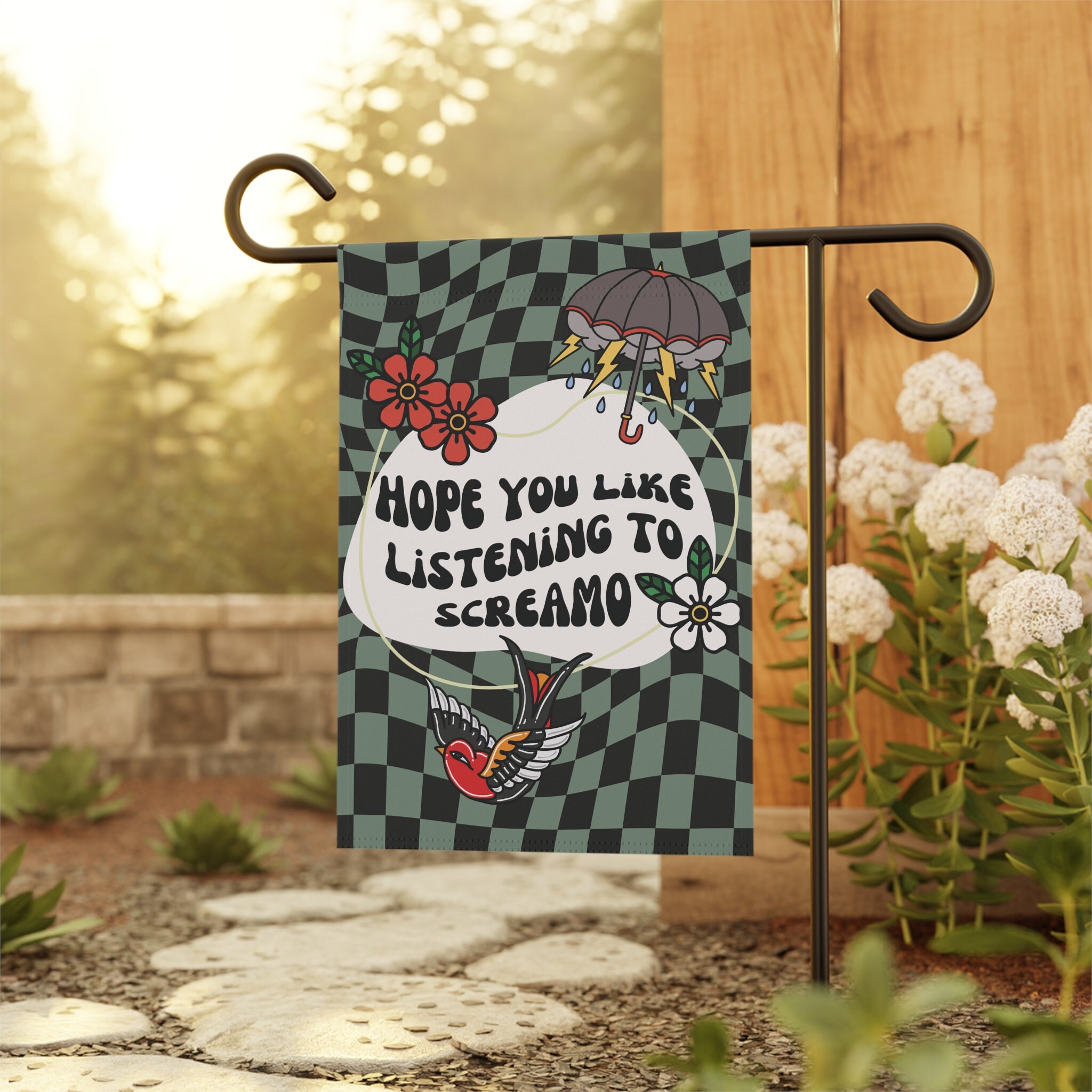 Hope You Like Screamo Garden & House Banner, Emo Flag, Metalhead Flag, Goth Flag, Pop Punk Flag ...