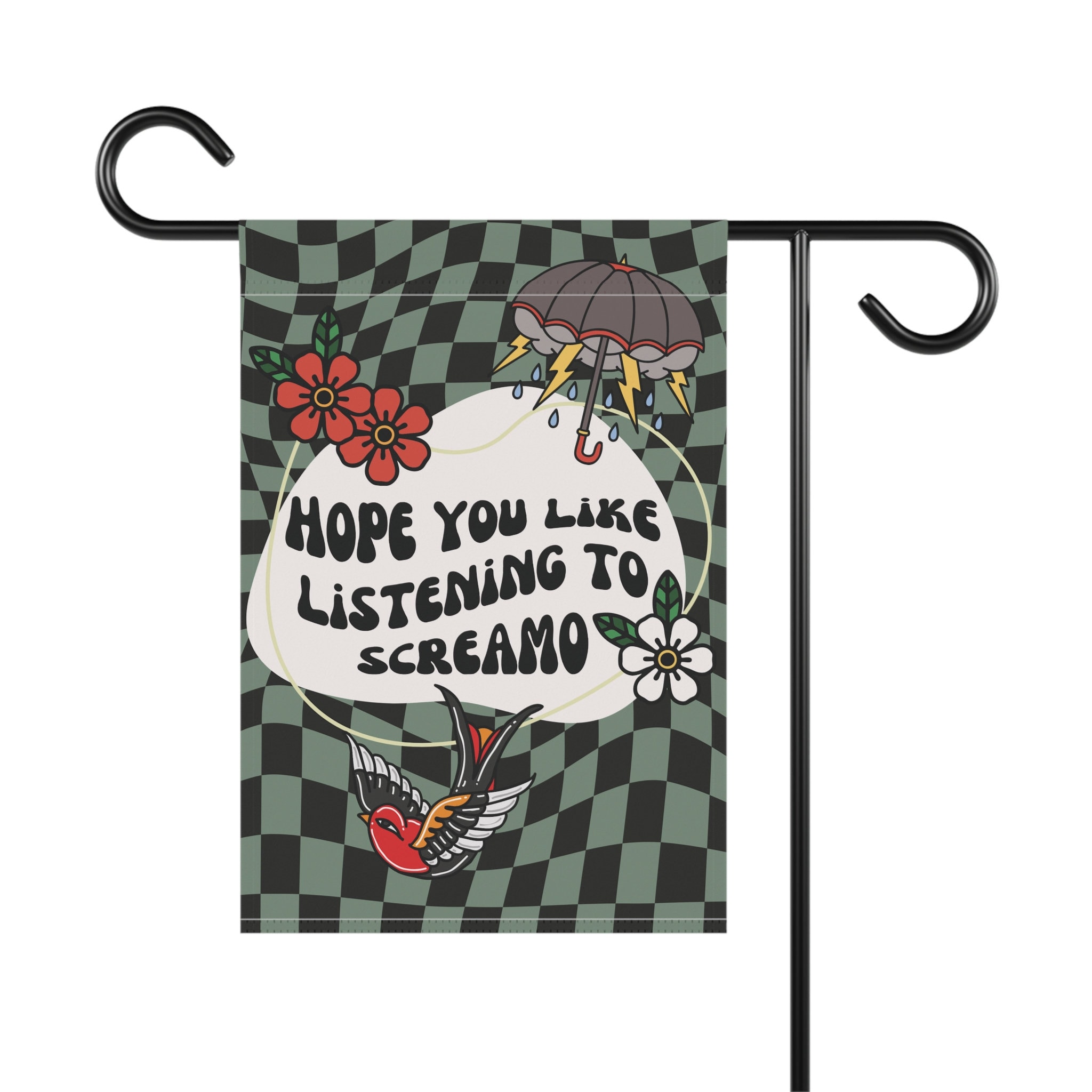 Hope You Like Screamo Garden & House Banner, Emo Flag, Metalhead Flag ...