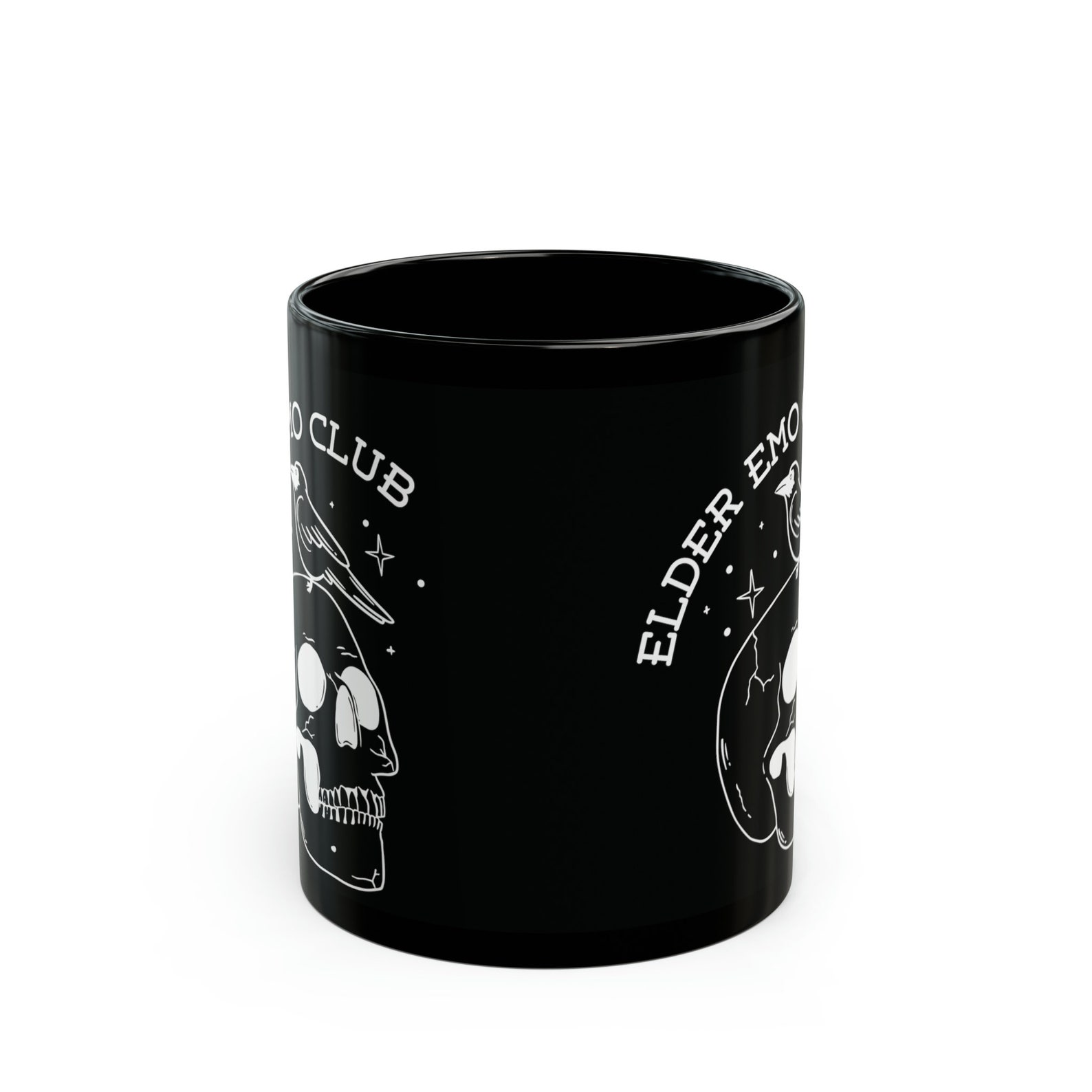 Elder Emo Club Black Mug (11oz, 15oz), Elder Emo Mug, Emo Mug, Emo Gift ...