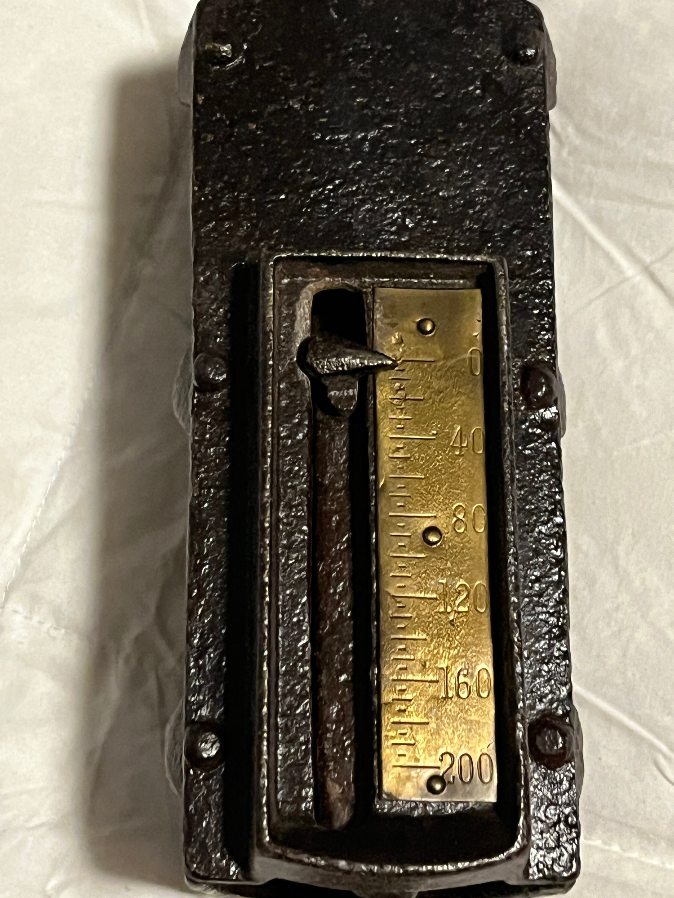 Antique Cast Iron & Brass Hanging Weight - Holds up to 200 Lbs Fish ...