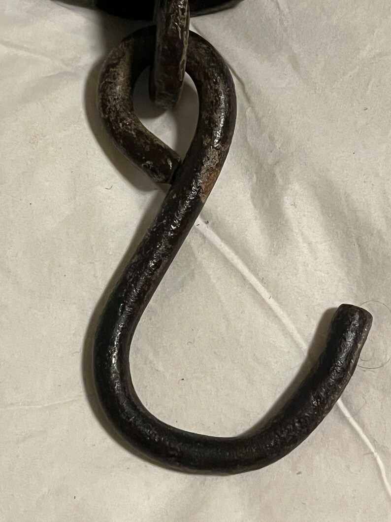 Antique Cast Iron & Brass Hanging Weight - Holds up to 200 Lbs Fish ...