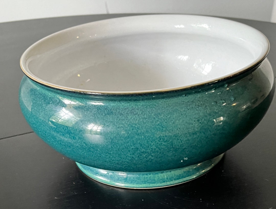 Vintage Denby Pottery Greenwich 8 3/8" Footed Vegetable Serving Bowl ...