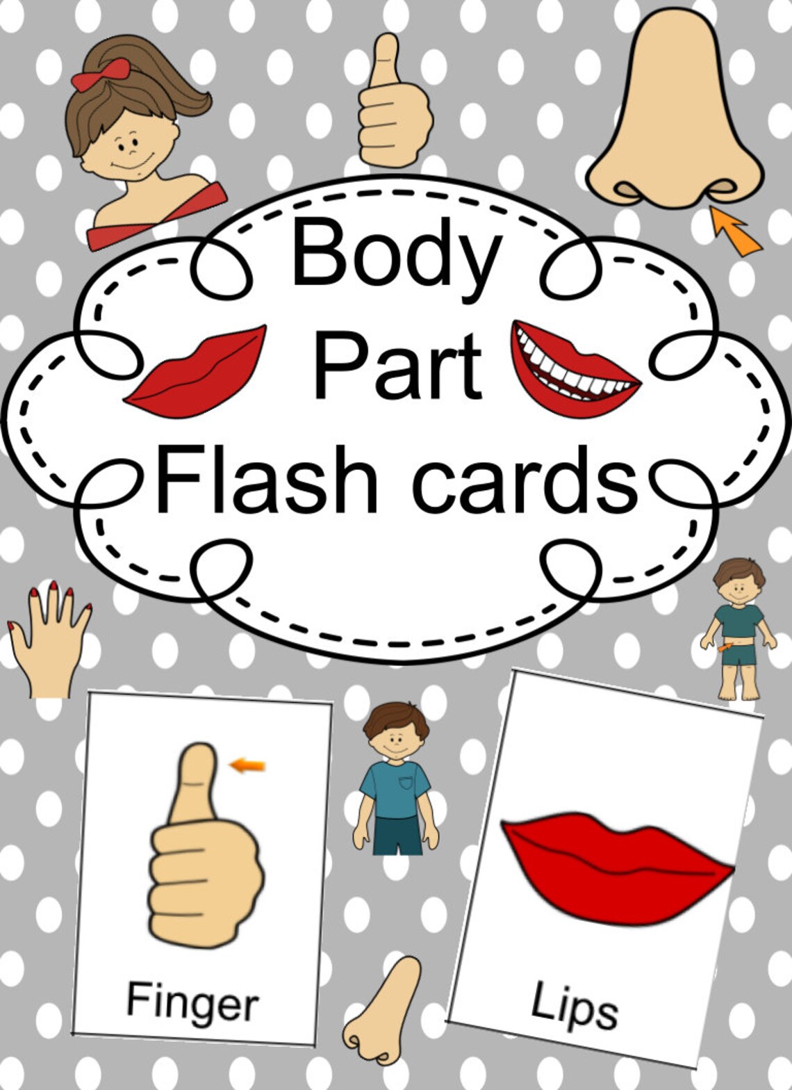 Human Body Part 40 Flash Cards, Student Homeschool Activity Montessori ...