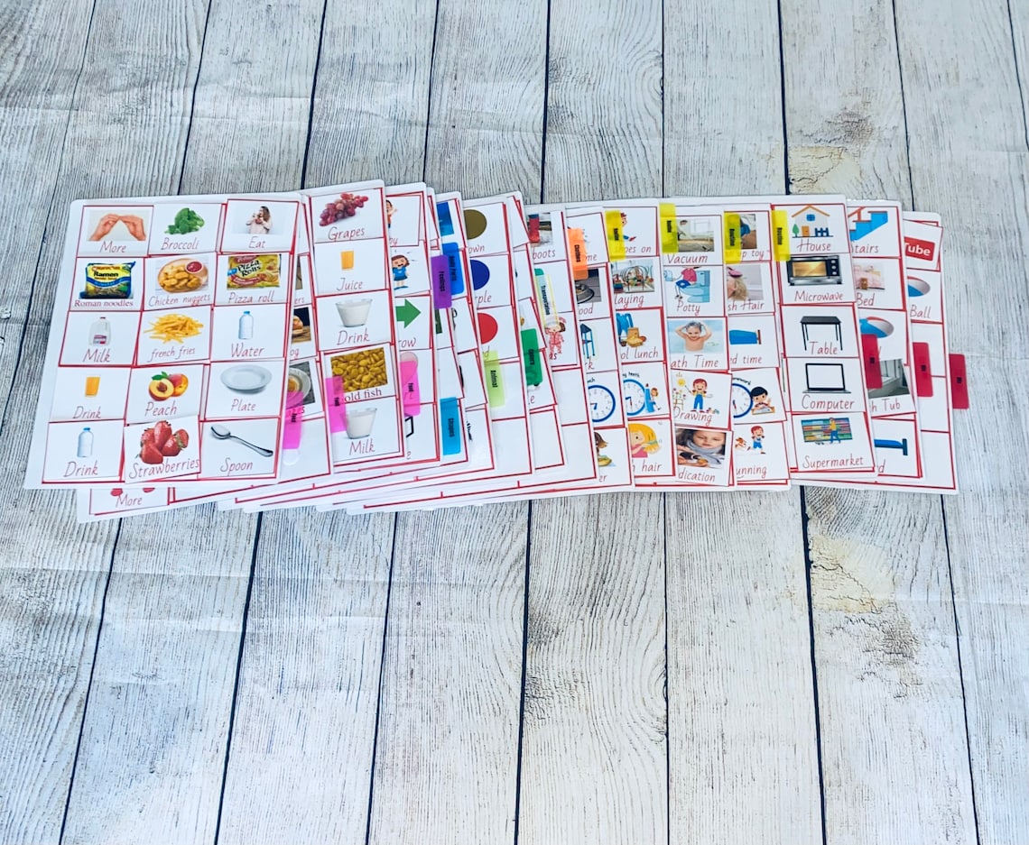 Autismus Bilder Karte Binder Kit Sprachtherapie OT-Therapie | Etsy