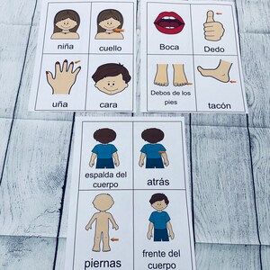 Spanish Body Parts Flashcards Printable Partes Del Cuerpo En Español ...