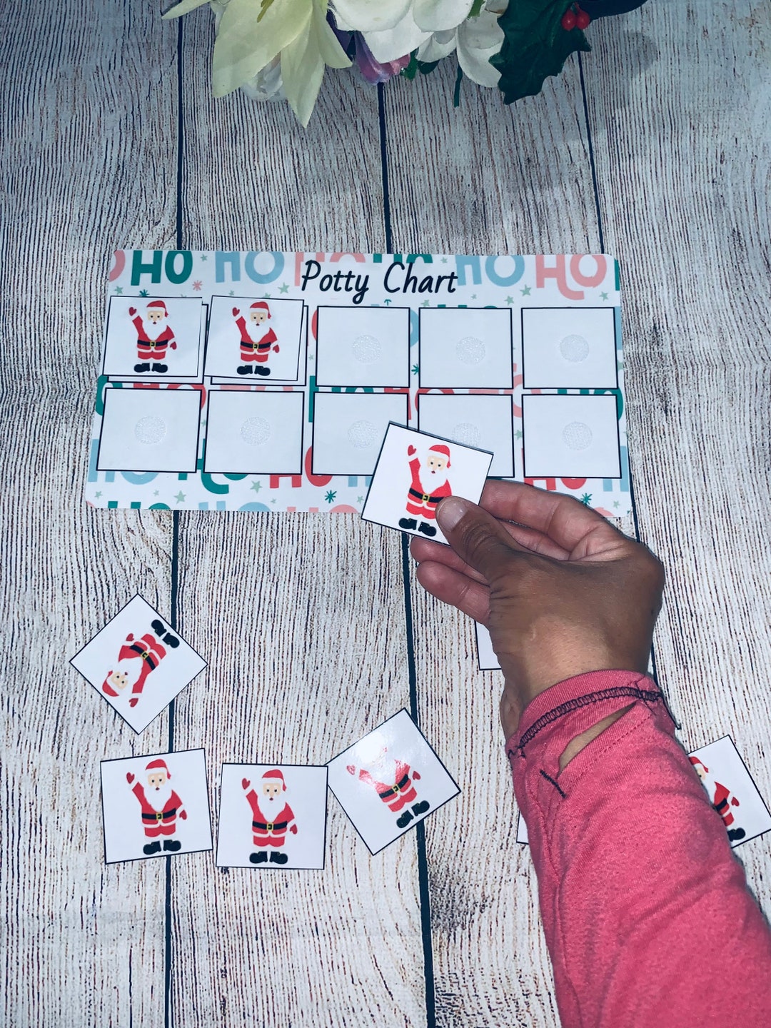 Christmas Theme Potty Training Board Boy Girls It's Potty Time Chart ...