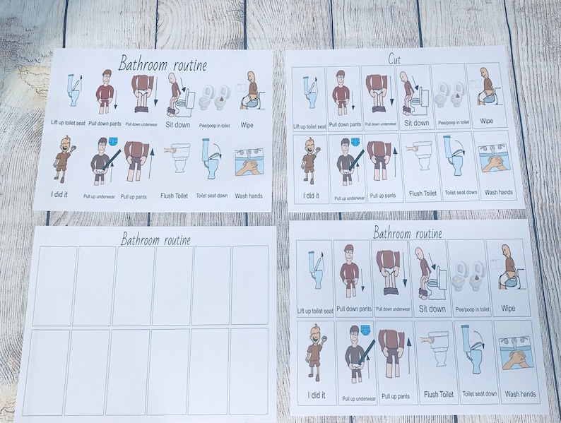 Potty Training, Reward Wall Chart Poster, Cards for Communication ...