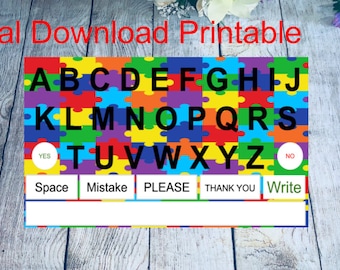 Alphabet Communication Board - Etsy