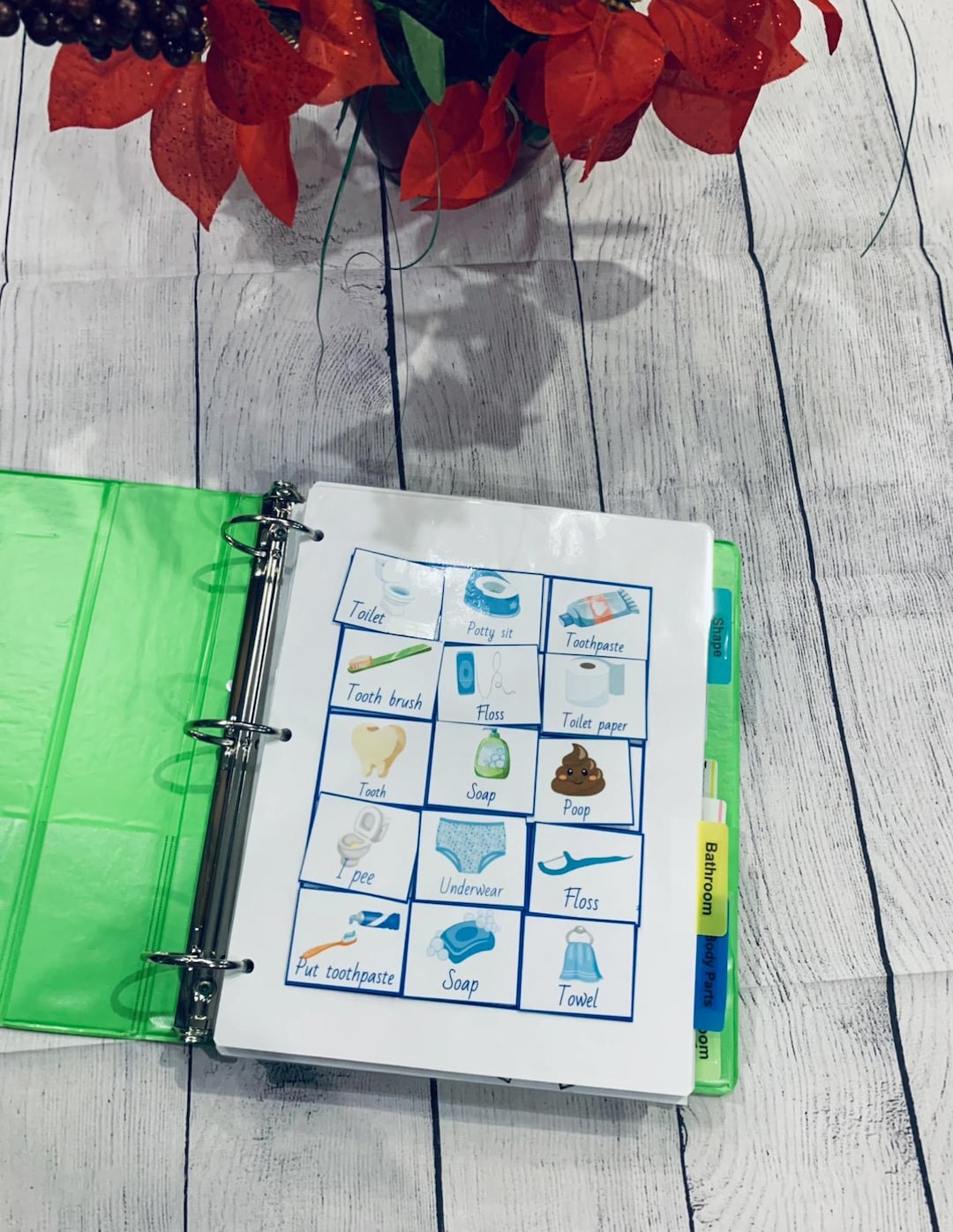 Clearance Blue Small Pec Picture Card Notebook Speech Therapy Autism ...