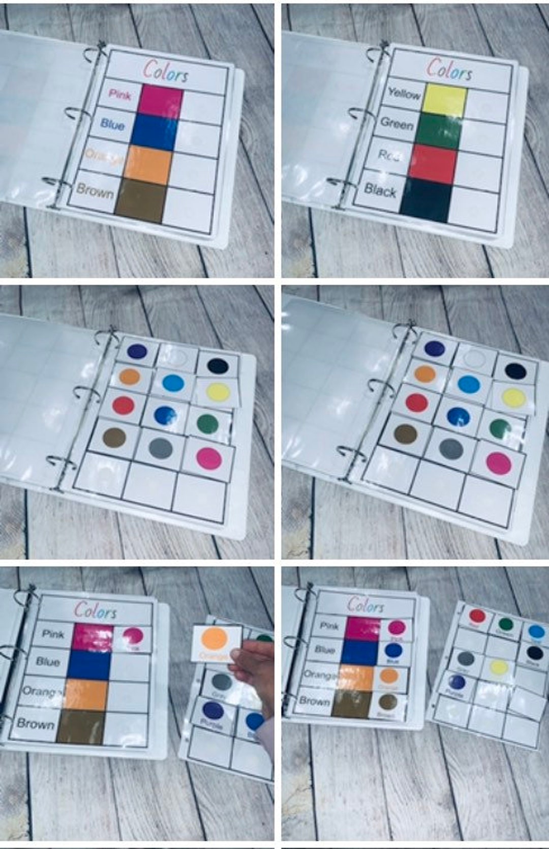 Color Matching Interactive Busy Book Speech Therapy, ABA Therapy DTT ...