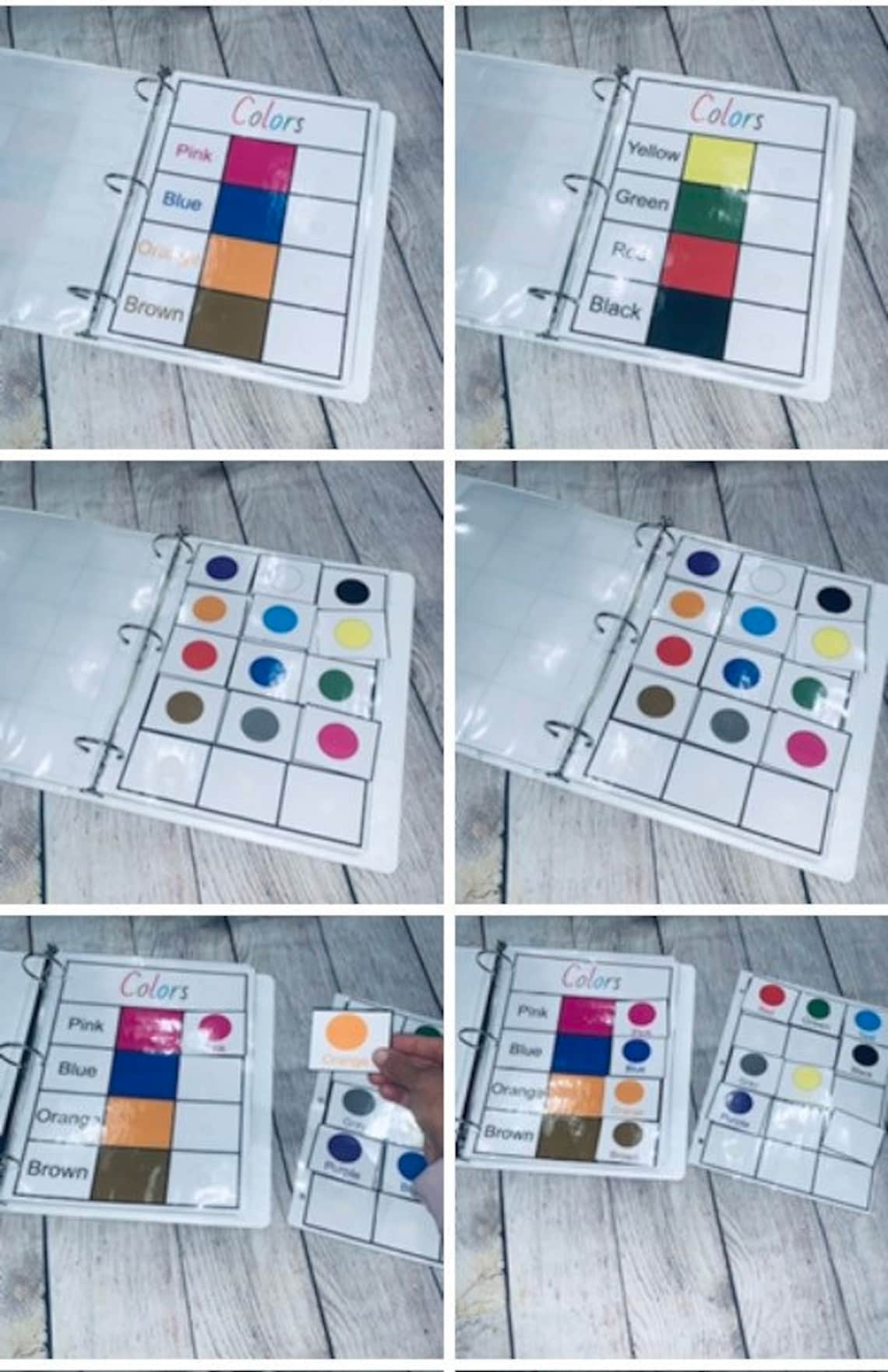 Color Matching Interactive Busy Book Speech Therapy, ABA Therapy DTT ...
