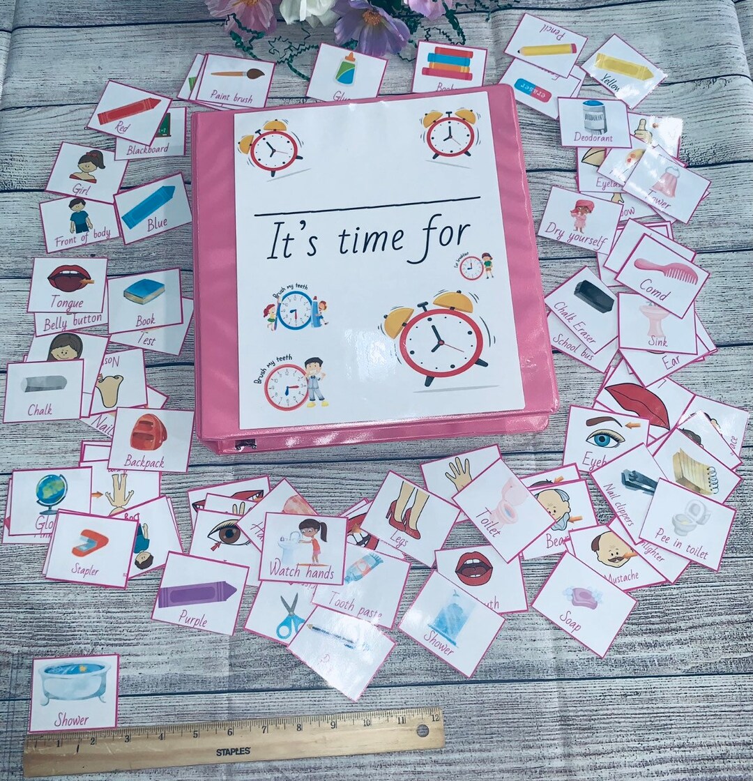 Pictures Card Binder Kit, Pictures Cards, Speech Therapy, OT Therapy ...