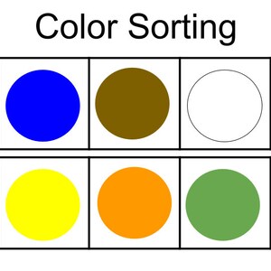 Toddler, Preschool Busy Work, Colors Sorting Matching, Montessori ...