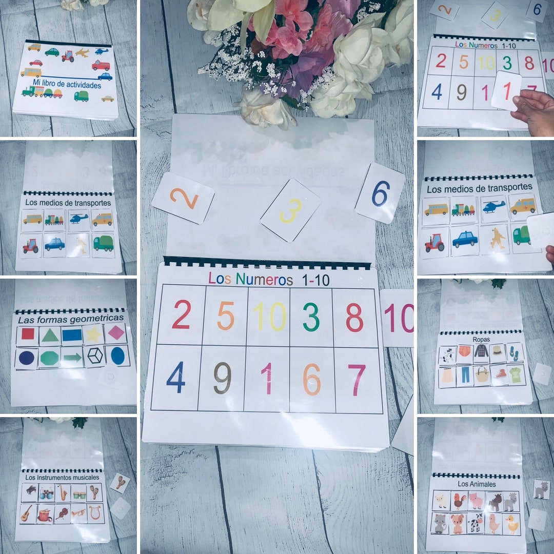Spanish, Busy Book Interactive Activity Tracing, Homeschool Daily Work ...