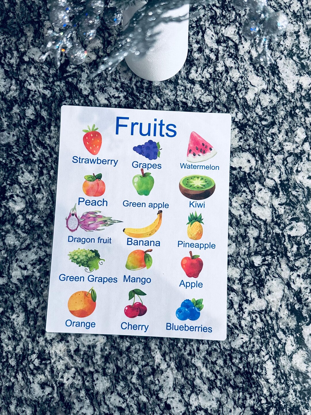 Fruits Poster Wall Art Printable Classroom Decoration, Learn, Toddler ...