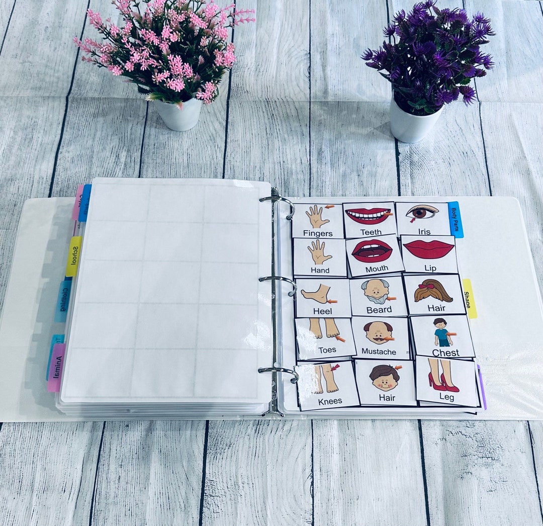 Autism Communication Pictures Cards Book or Binder Bundle of 300 ...