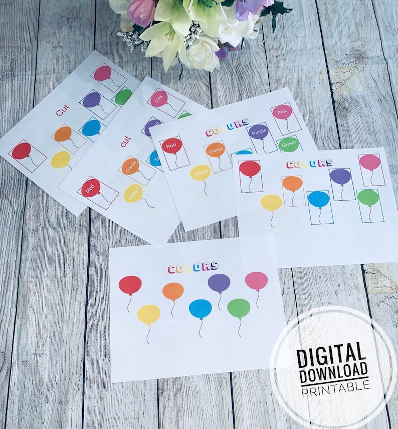 Balloon Color Interactive Activity, Color Matching, Sorting, Learn ...