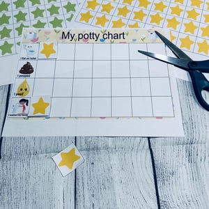 Flowers Potty Training Girls, Potty Chart, Potty Token, Potty Training ...