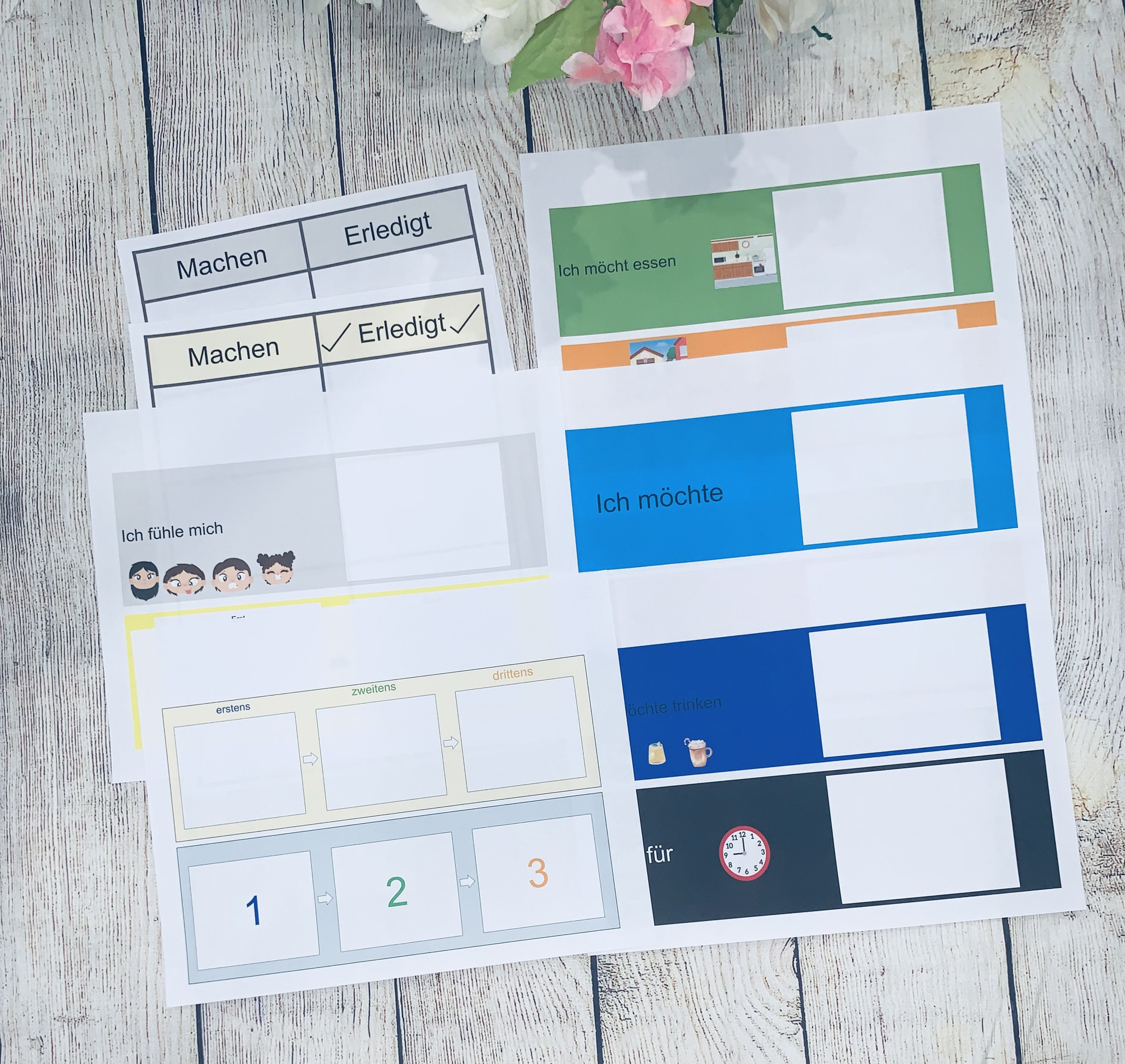 200 German Language Pictures Card for Communication, Speech Therapy ...