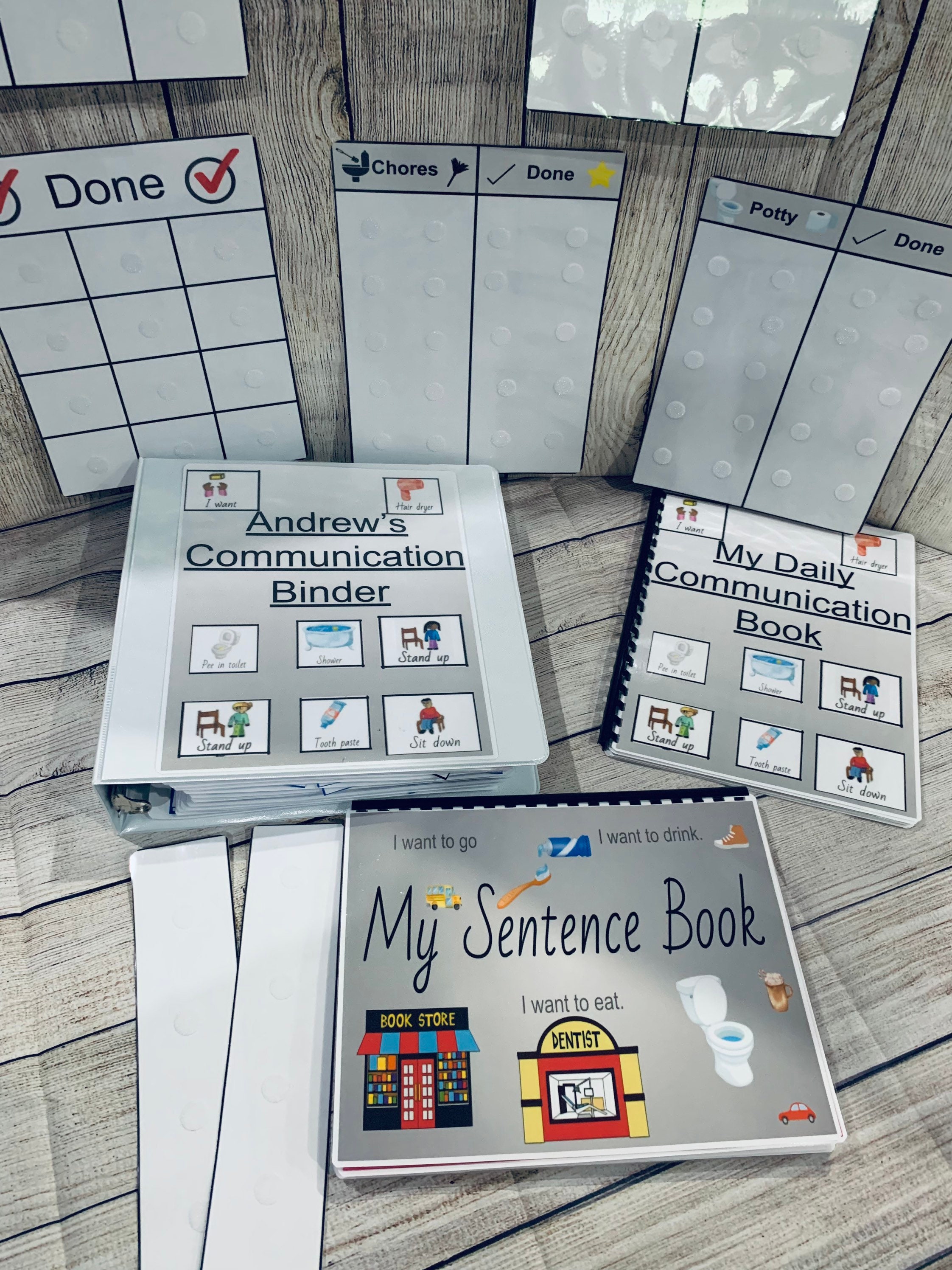 300 Bundle Pack Pictures Cards for Communication Sentence Book, Travel ...