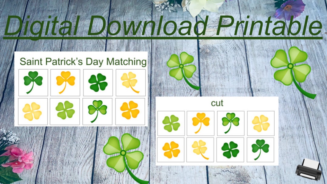 Saint Patricks Day Preschool Montessori Kids Busy Work Matching ...