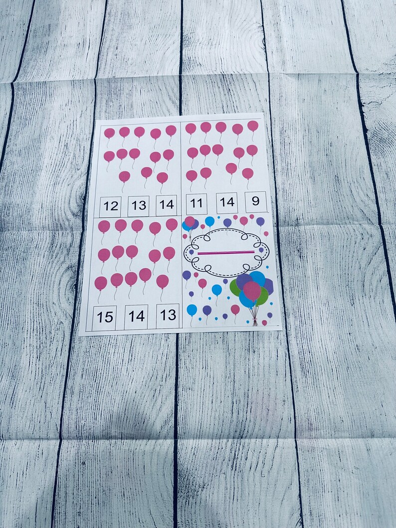 Balloon Clip Cards, Numbers Counting 1 to 15, Teacher Activities for ...