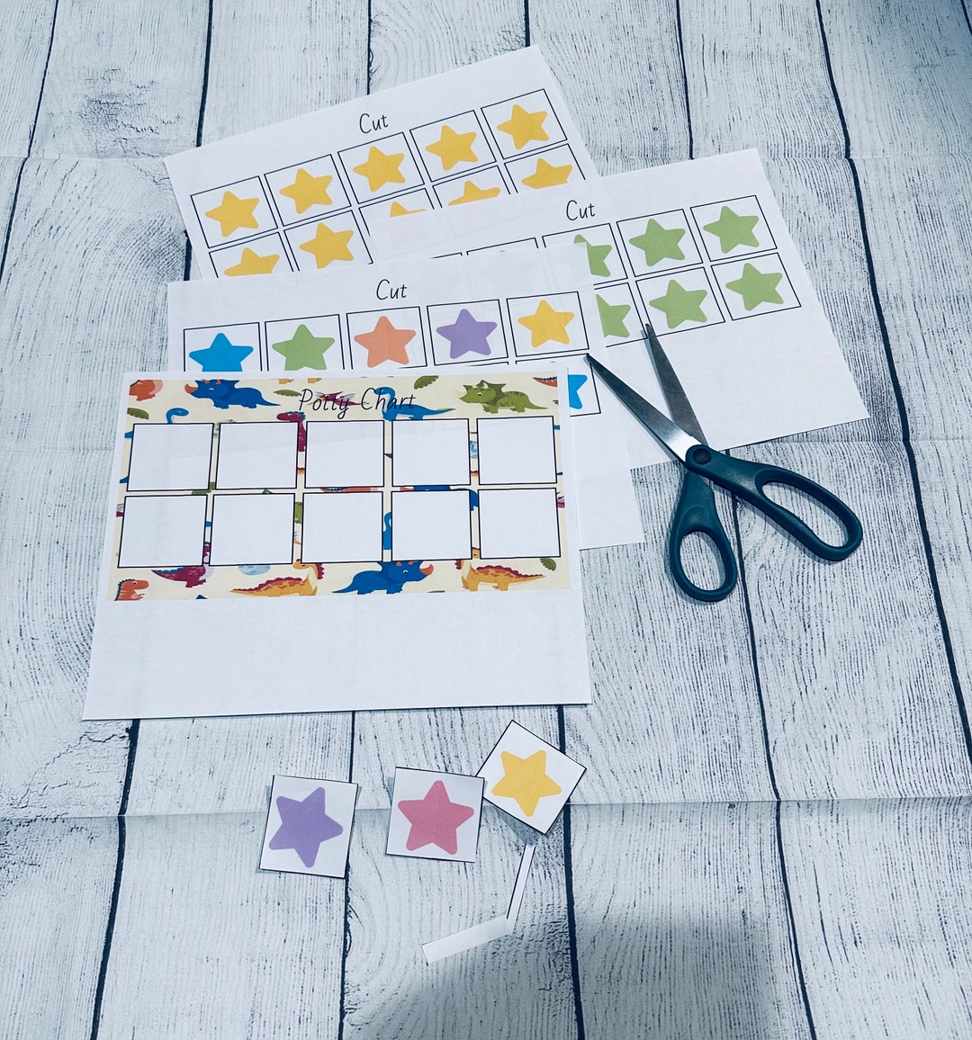 Dinosaur Theme Potty Training Board, Green, Boy / Girls, Potty Chart ...