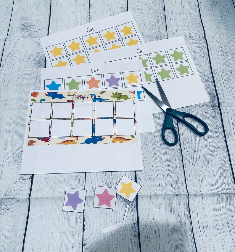 Dinosaur Theme Potty Training Board, Green, Boy / Girls, Potty Chart ...