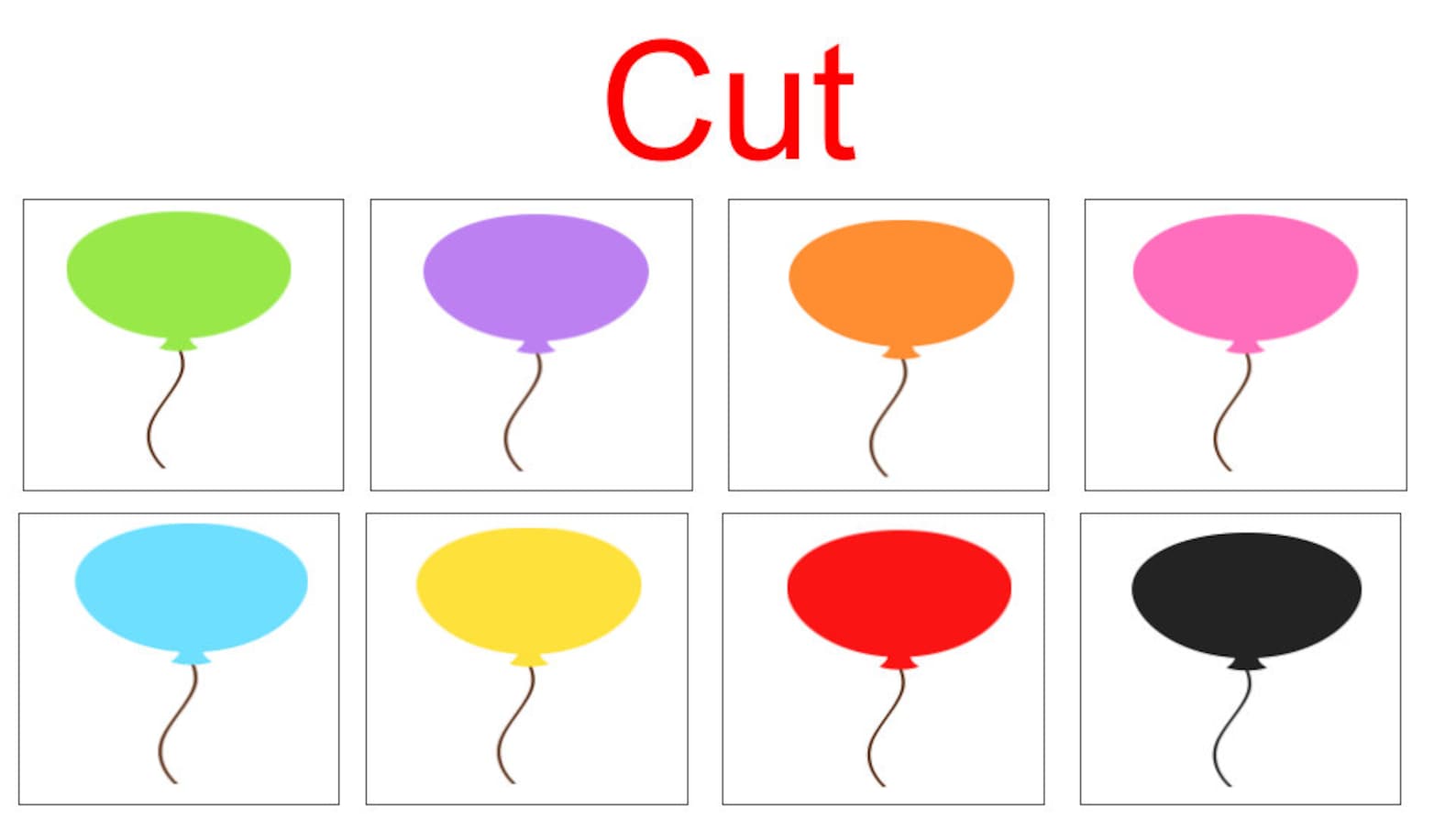 Balloon Matching Interactive Activity, Matching, Sorting, Busy Work ...