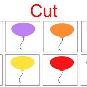 Balloon Matching Interactive Activity, Matching, Sorting, Busy Work ...