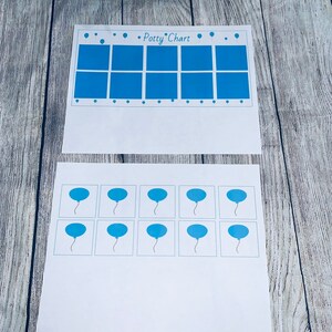 Balloon Teal Potty Training Chart | Blue Potty Reward System for Boys ...