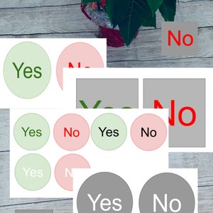 Yes and No Cards Large, Digital Download ,preschool ,homeschool ...