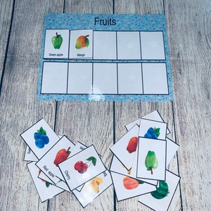 Toddler, Preschool Busy Work, Fruits Sorting Matching , Montessori ...