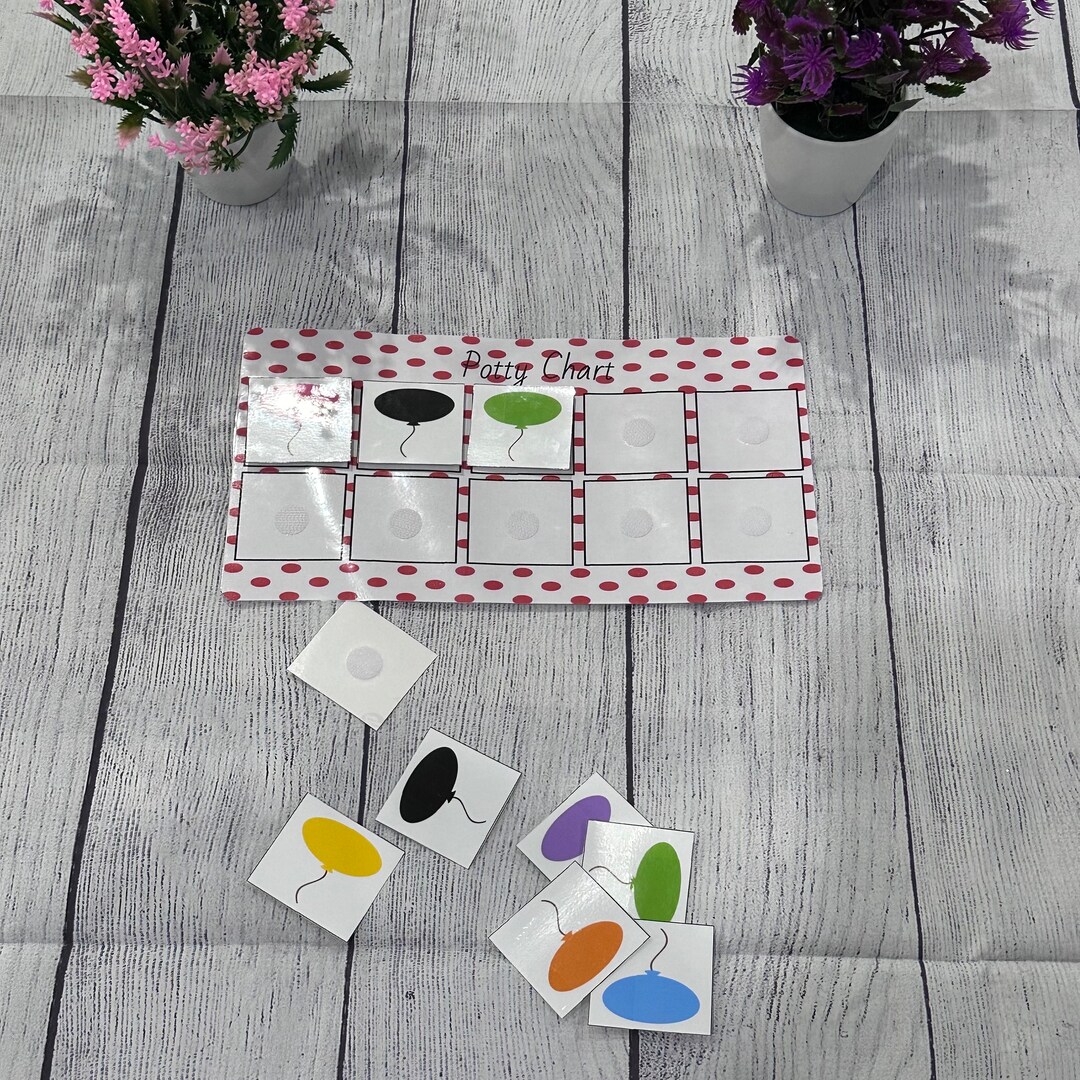 Red Dots Potty Training Board, Green, Boy / Girls, Potty Chart, Potty ...