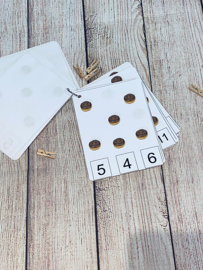 Chocolate Donut Counting Food , Numbers 1 to 15 Clip Cards, Counting ...