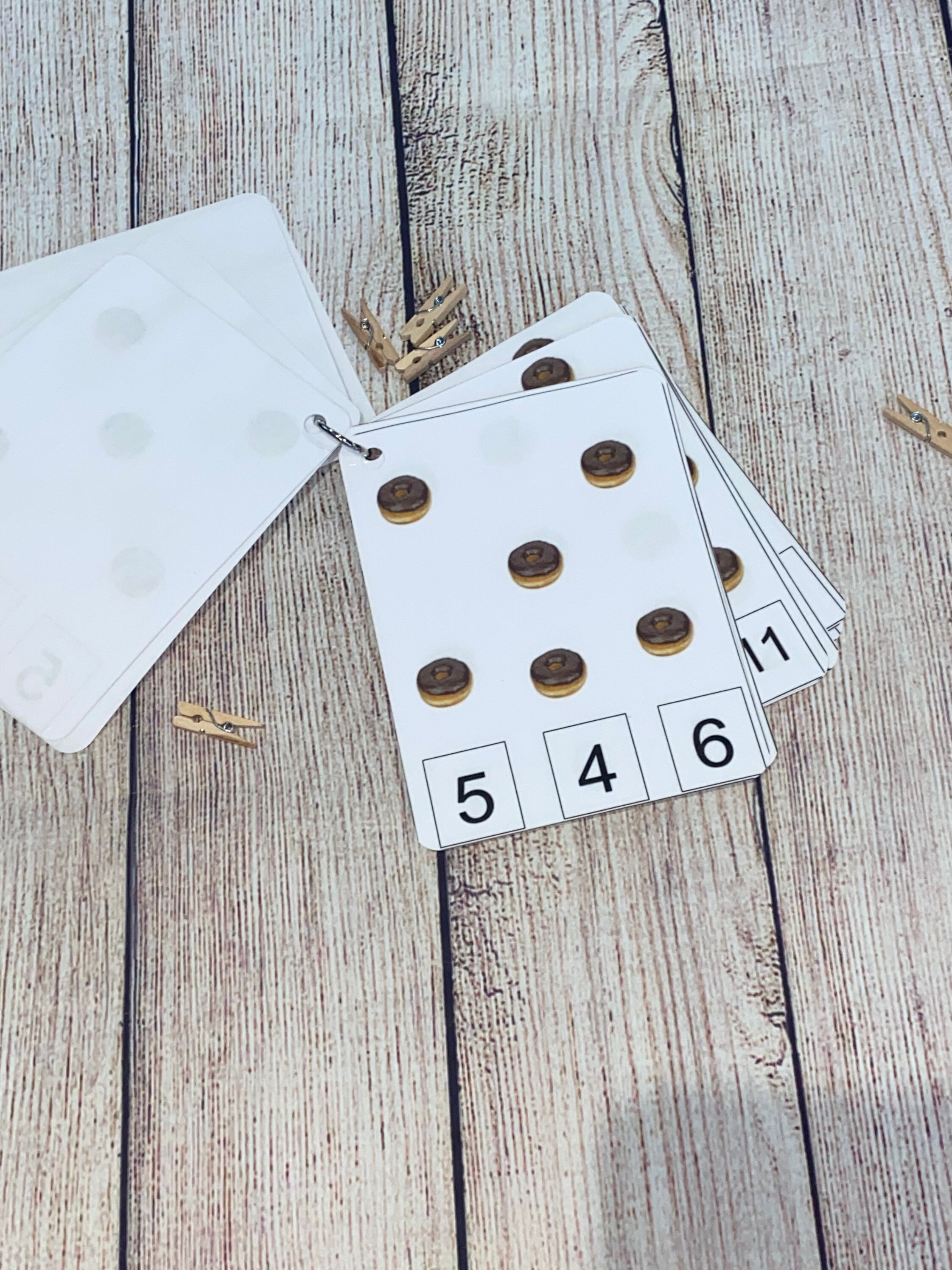 Chocolate Donut Counting Food , Numbers 1 to 15 Clip Cards, Counting ...