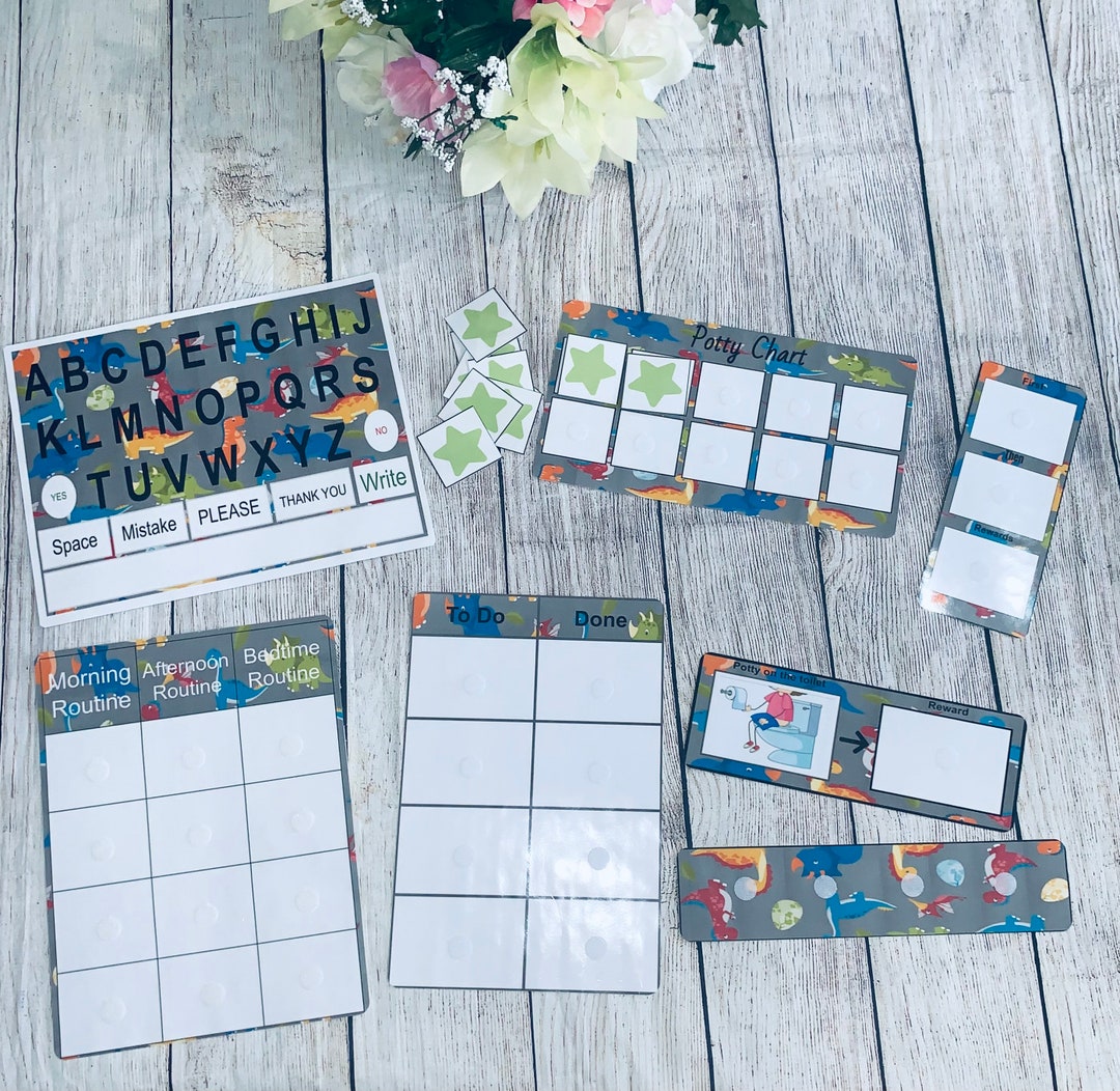 Dinosaur Theme 250 Sign Language and More Communication Pictures Cards ...