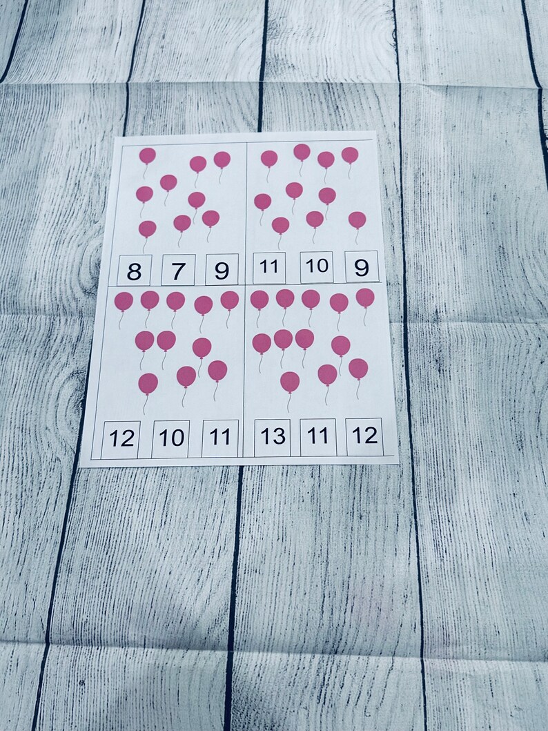 Balloon Clip Cards, Numbers Counting 1 to 15, Teacher Activities for ...