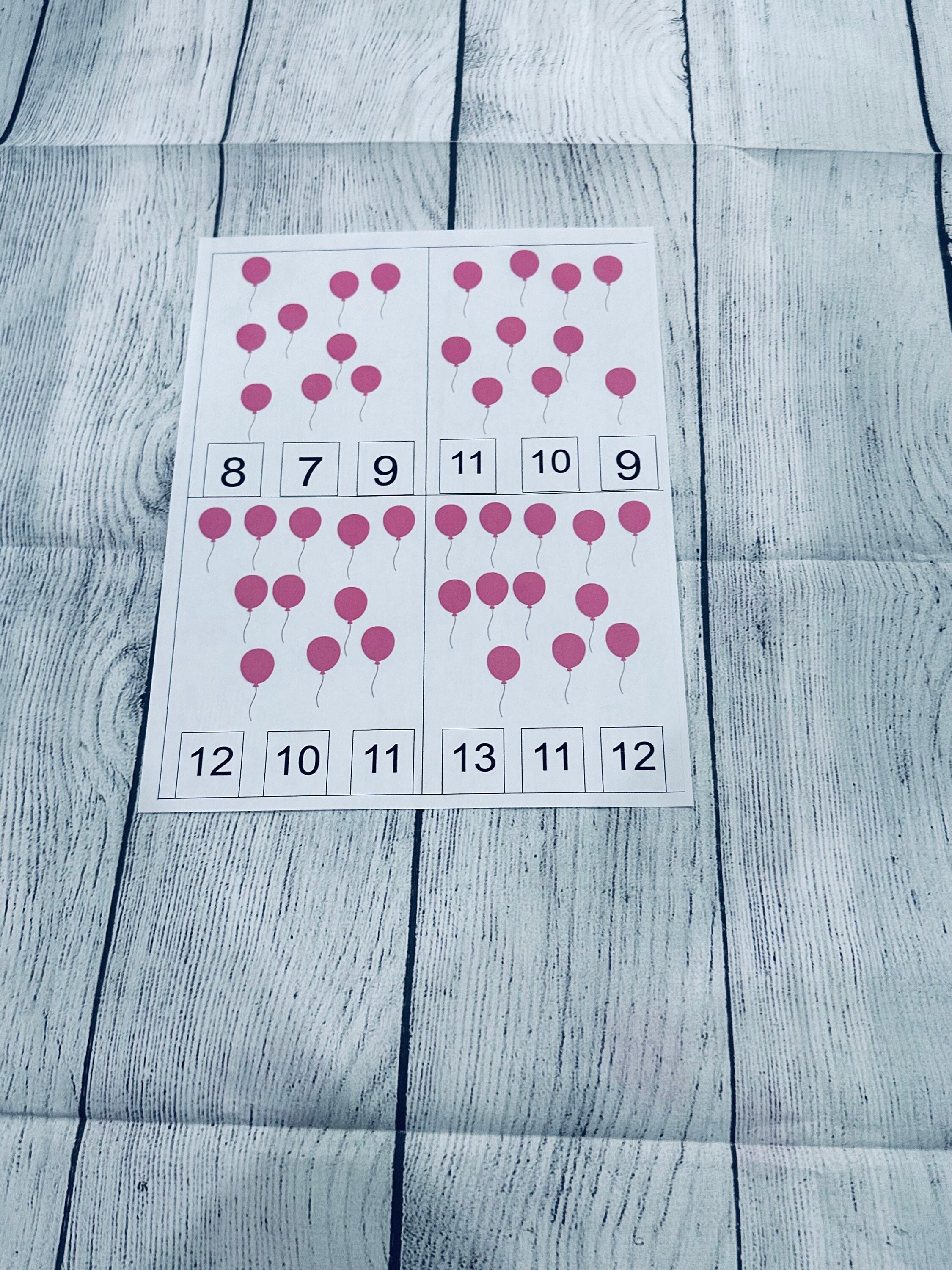 Balloon Clip Cards, Numbers Counting 1 to 15, Teacher Activities for ...