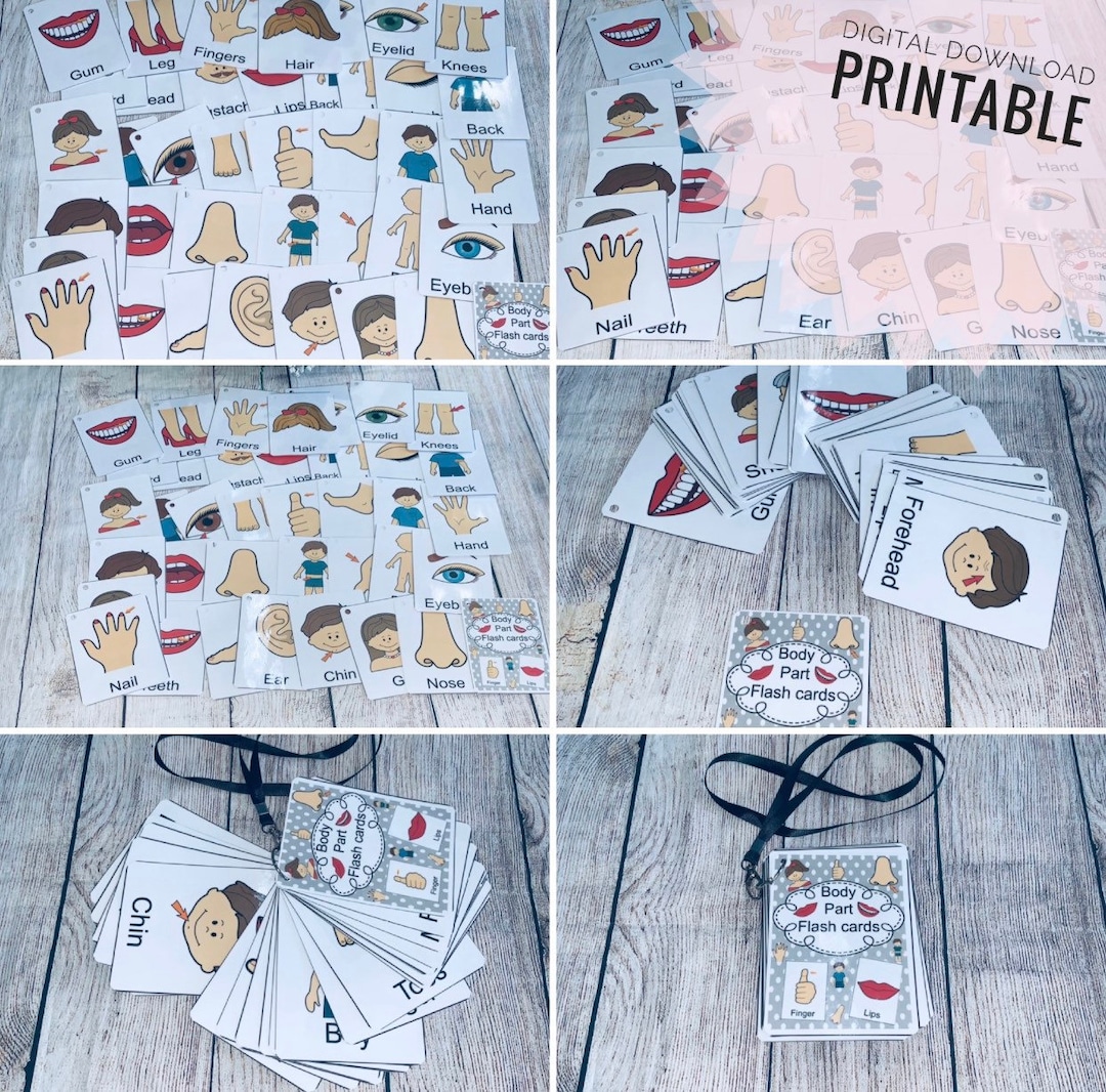 45 Loose Cards Feelings, Emotion and Body Part Pictures Cards for ...