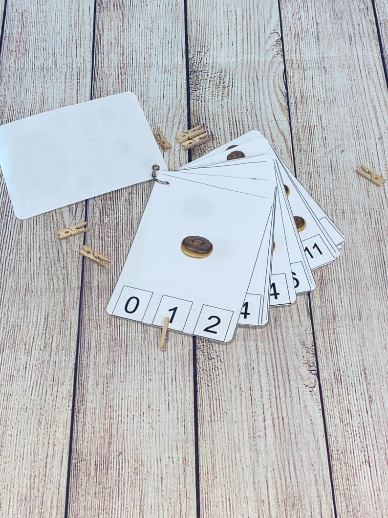 Chocolate Donut Counting Food , Numbers 1 to 15 Clip Cards, Counting ...