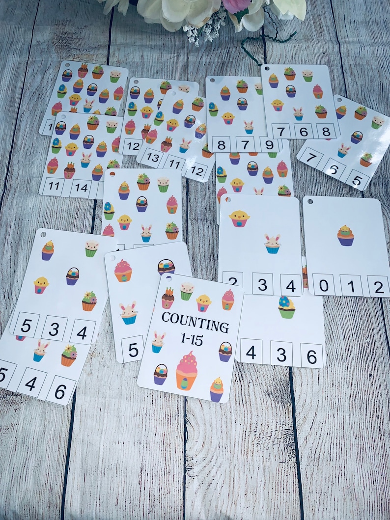 Easter Clip Flash Cards, Numbers 1 to 15 Recognition, Student ...