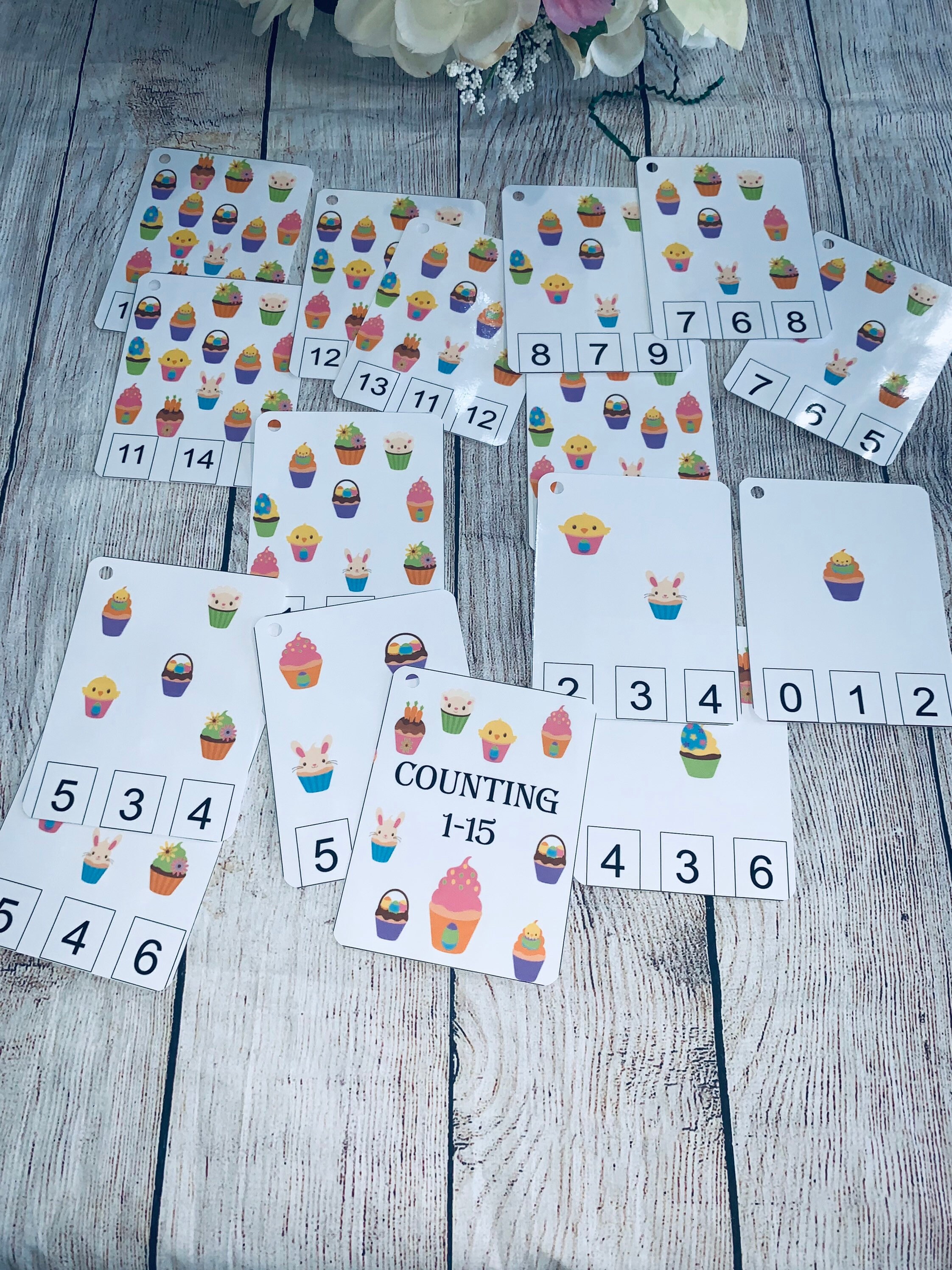 Easter Clip Flash Cards, Numbers 1 to 15 Recognition, Student ...