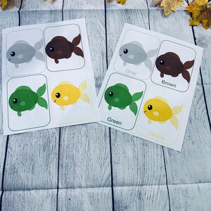 Color Fish Flash Cards, Montessori, Colors Flash Cards, Interactive ...