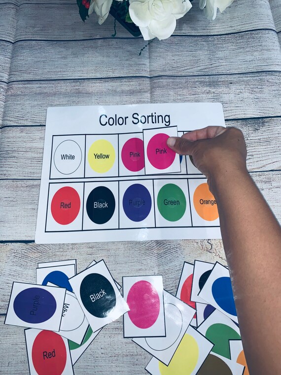 Toddler Preschool Busy Work Colors Sorting Matching - Etsy