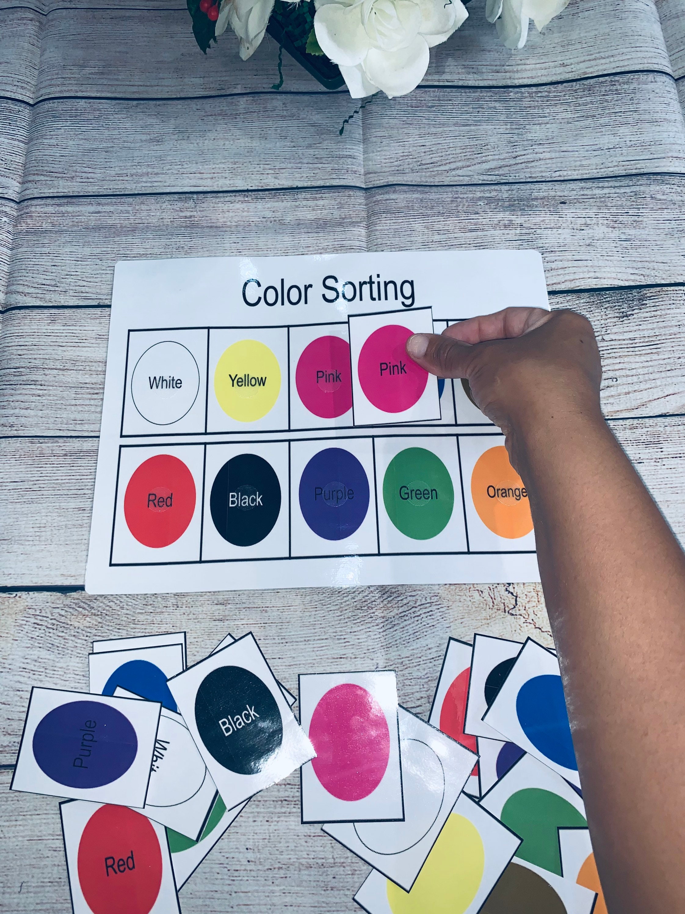 Toddler, Preschool Busy Work, Colors Sorting Matching, Montessori ...